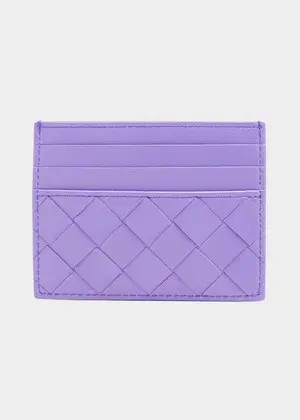 Bottega Veneta Mini Credit Card Case Purple/gold