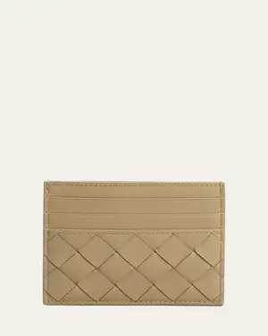 Bottega Veneta Mini Credit Card Case Taupe