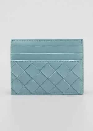 Bottega Veneta Mini Credit Card Case Teal
