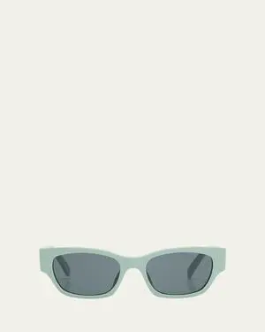 Celine Celine Rectangle Sunglasses Light Green