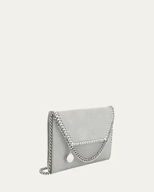 Stella McCartney Mini Falabella Shaggy Deer Wallet On Chain - Light Gray