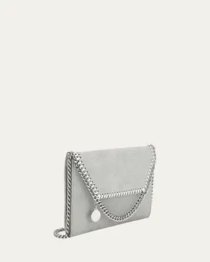 Stella McCartney Mini Falabella Shaggy Deer Wallet On Chain - Light Gray