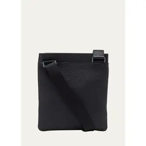 FERRAGAMO Firenze Flat Leather Crossbody Bag