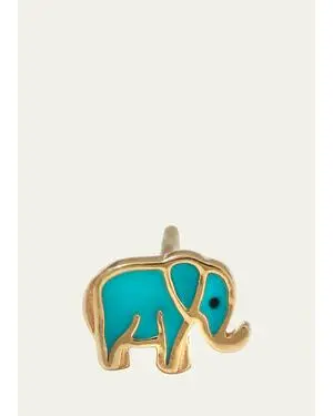 SYDNEY EVAN 14k Mini Elephant Enamel Single Stud Earring - One-color