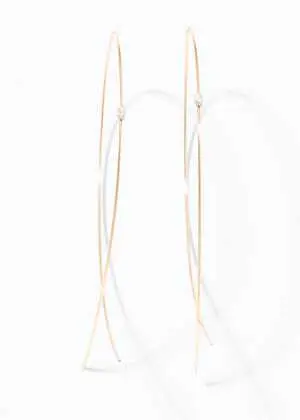 Lana Jewelry 14K Gold Diamond Hoop Earrings One-color