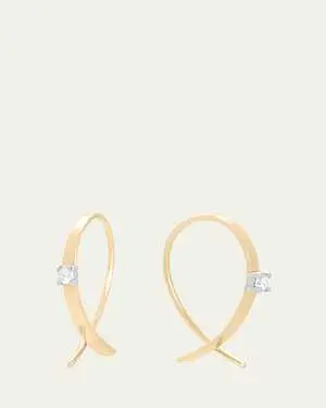 Lana Jewelry Solo Mini Flat Diamond Hoop Earrings