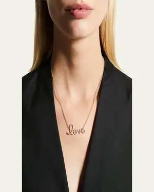 SYDNEY EVAN 14k Diamond Love Script Necklace - Multi