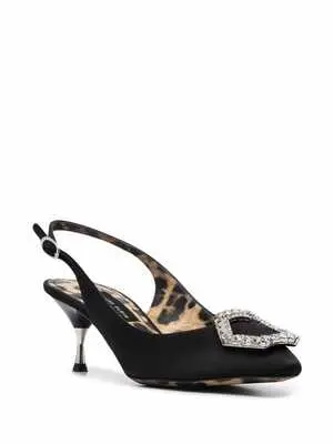 Philipp Plein Crystal Hexagon Pumps - Black