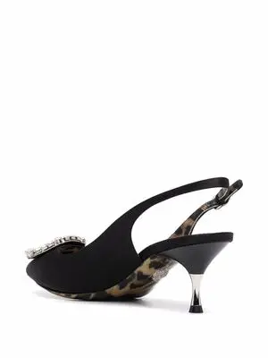 Philipp Plein Crystal Hexagon Pumps - Black