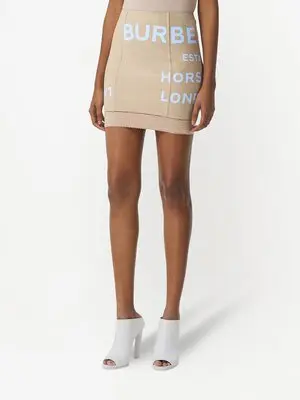 Burberry Mini Skirt With Horseferry Print
