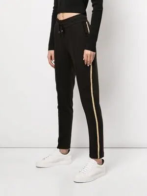 MADISON MAISON Side-stripe Track Pants - Black
