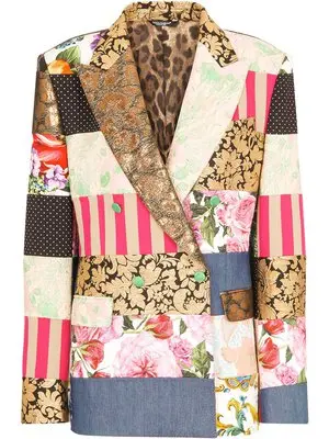 Dolce & Gabbana Patchwork Mix-print Blazer