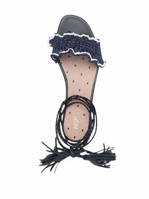 Red Valentino Tassel-trim Straw Sandals