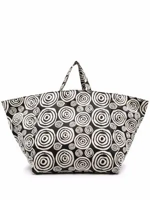 10 CORSO COMO Spiral Print Canvas Tote