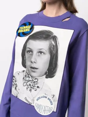 Raf Simons Photograph Print Sweatshirt - Purple