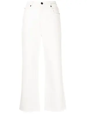 SLVRLAKE Grace Cropped Jeans - White