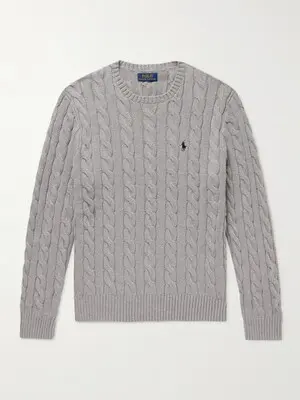 Polo Ralph Lauren Cable-knit Cotton Sweater - Gray