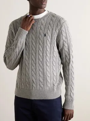 Polo Ralph Lauren Cable-knit Cotton Sweater - Gray