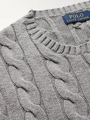 Polo Ralph Lauren Cable-knit Cotton Sweater - Gray