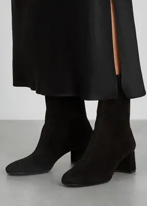 AQUAZZURA Saint Honore' 50 Suede Ankle Boots