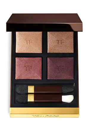 TOM FORD Eye Color Quad Eyeshadow, Bold Smoky Eye, Sheer Sparkle Satin Shimmer And Matte, Four Luxurious Finishes - Honeymoon