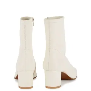 By Far Sofia 65 Off- Leather Ankle Boots