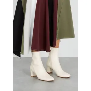 By Far Sofia 65 Off- Leather Ankle Boots