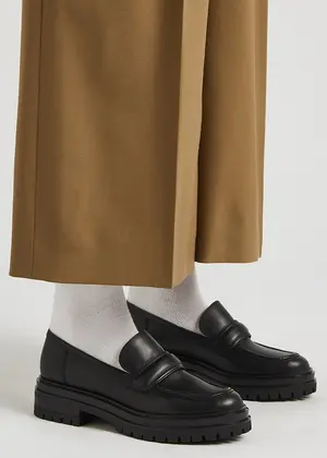 GIANVITO ROSSI Argo 40 Leather Loafers