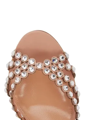 AQUAZZURA Tequila 85 Blush Leather Sandals