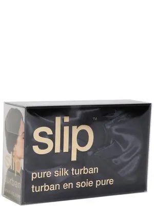 Slip Pure Silk Turban - Black