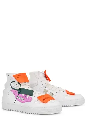 Off-White Off-Court 3.0 White Leather Hi-top Sneakers White