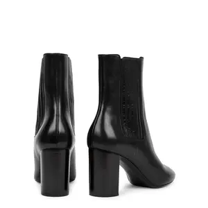Saint Laurent Mica 75 Leather Ankle Boots