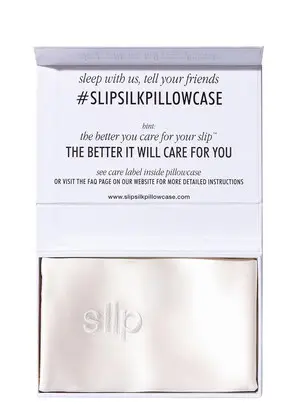 Slip Silk Pillowcase Beyond Beauty, Cotton, Mulberry - White