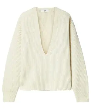THE FRANKIE SHOP Ribbed Wool Sweater
