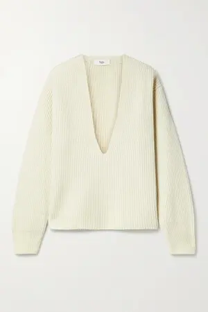 THE FRANKIE SHOP Ribbed Wool Sweater