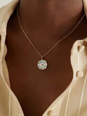 MARLO LAZ - Marlo Laz Mini Porte Bonheur Coin Necklace