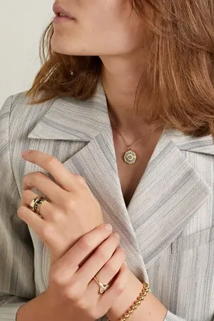 MARLO LAZ - Marlo Laz Mini Porte Bonheur Coin Necklace