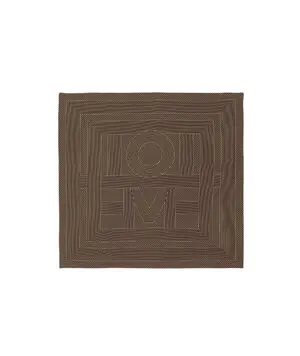 TOTEME Striped Silk Crepe De Chine Scarf Brown