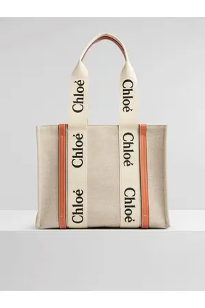 Chloé Medium Woody Tote Bag - Orange