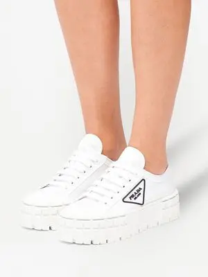 Prada Double Wheel Low-top Sneakers - White