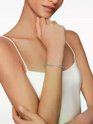 David Yurman 18kt Yellow Gold And Sterling Diamond Bracelet - Silver