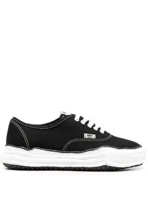 Mihara Yasuhiro Baker Og Sole Canvas Low-top Sneakers - Black