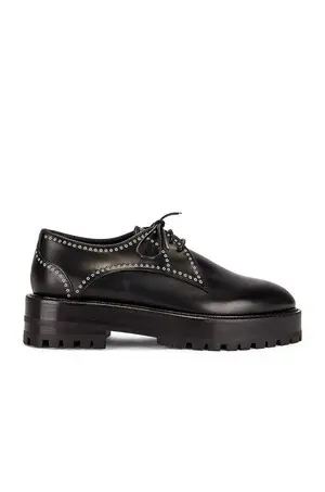 Alaïa Black Eyelet Derby Loafers