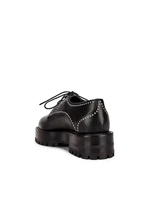Alaïa Black Eyelet Derby Loafers