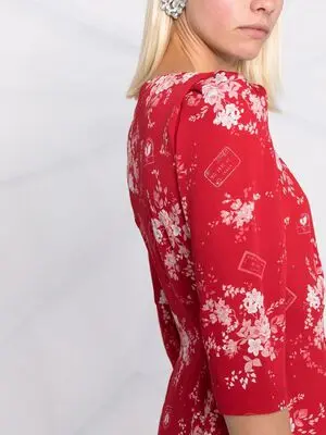 ULYANA SERGEENKO Floral Print Midi Dress