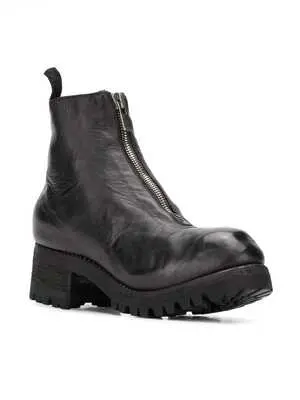 Guidi Front Zip Ankle Boots
