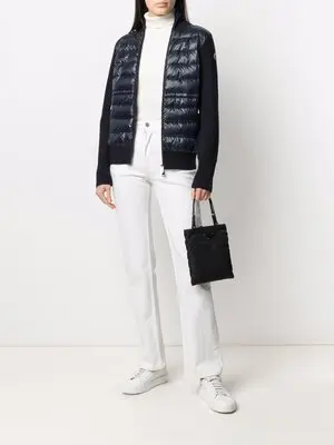 Moncler Knitted Padded-front Long-sleeve Jacket