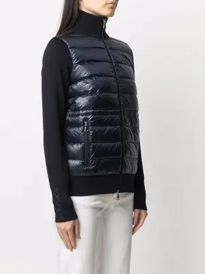 Moncler Knitted Padded-front Long-sleeve Jacket
