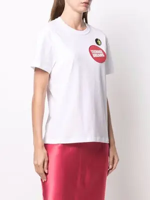 Raf Simons Teenage Dreams-patch Cotton T-shirt - White