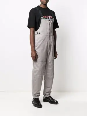 DIESEL® Patch Pocket Cotton Jumpsuit - Grey